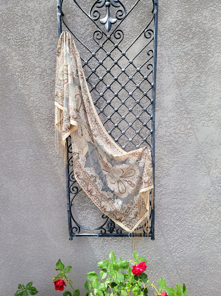 Sparkle Sheer Scarf Cream – WAR Chest Boutique